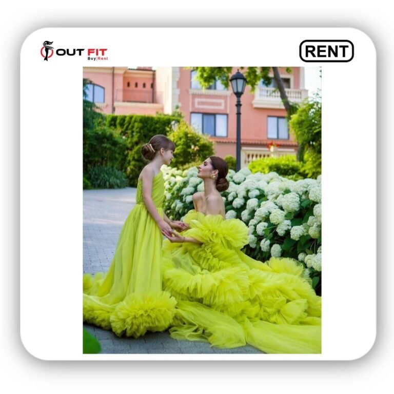 Light Green Mommy and Me Dresses Combo Rental Bangalore