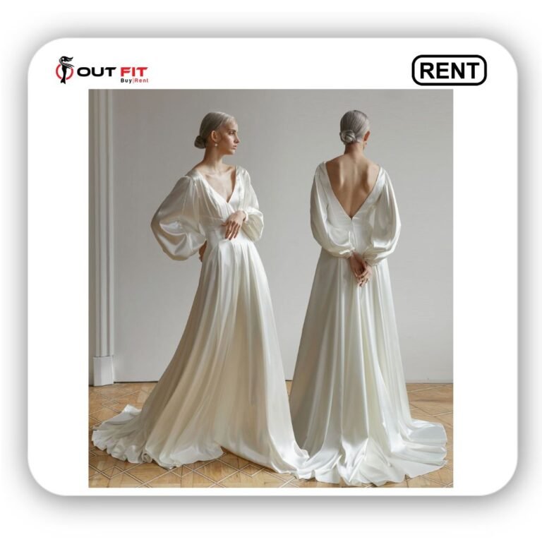 Satin Wedding Dress for Women on Rent in Bangalore - Outfit Rental Shop