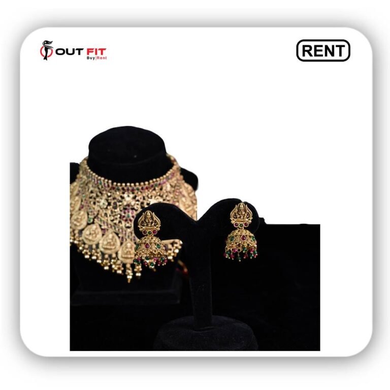 Antique Neck Set on Rent in Bangalore | Luxury Jewellery Rentals